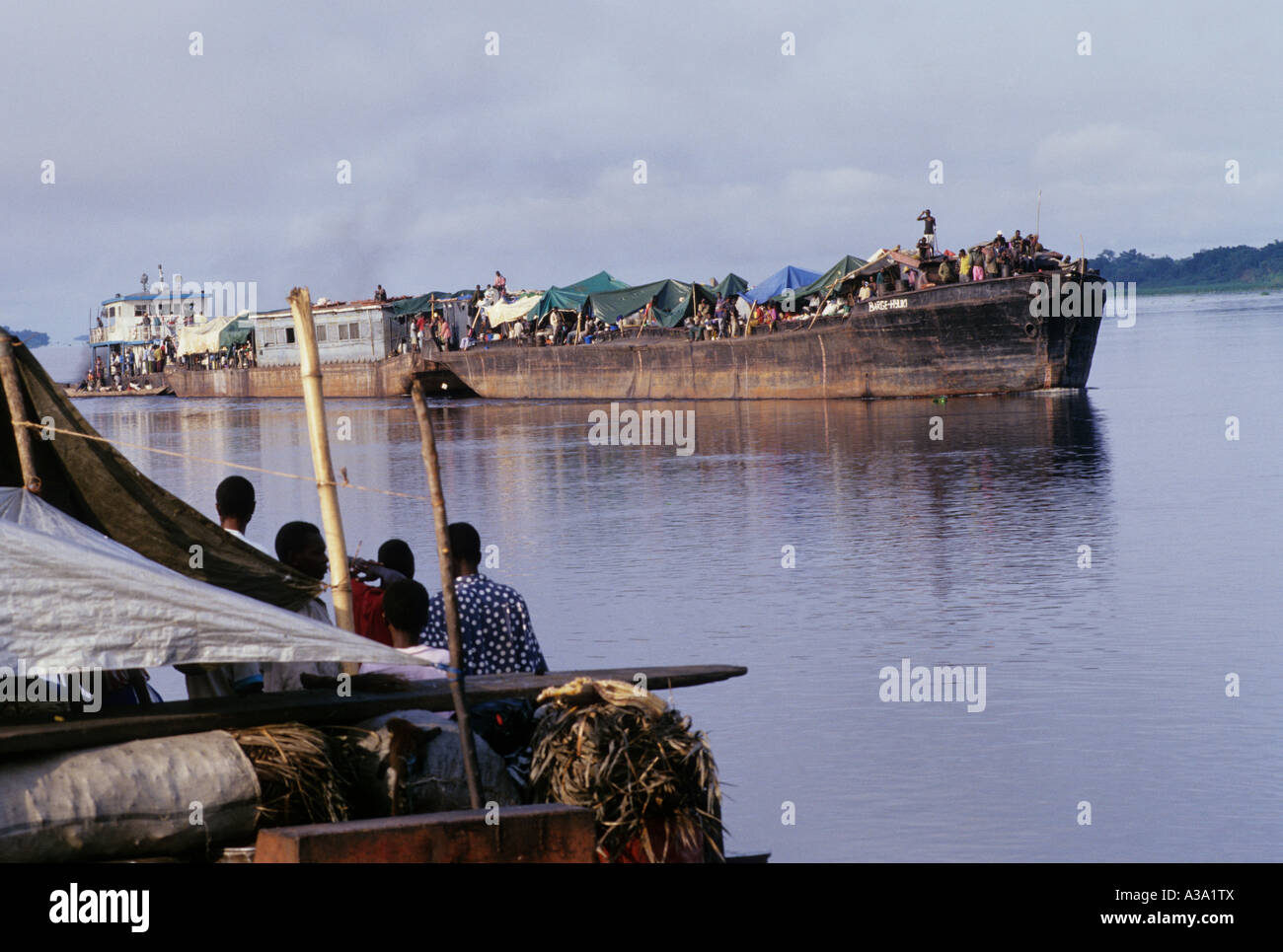 barge congo river Stock Photo - Alamy