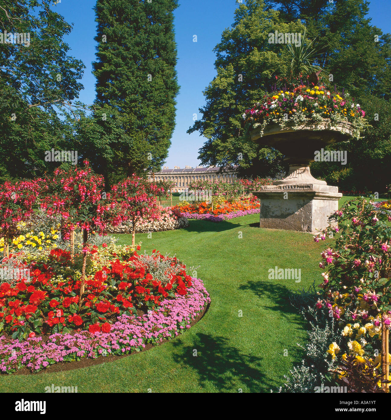 Floral Display in Victoria Park UK Bath Stock Photo - Alamy