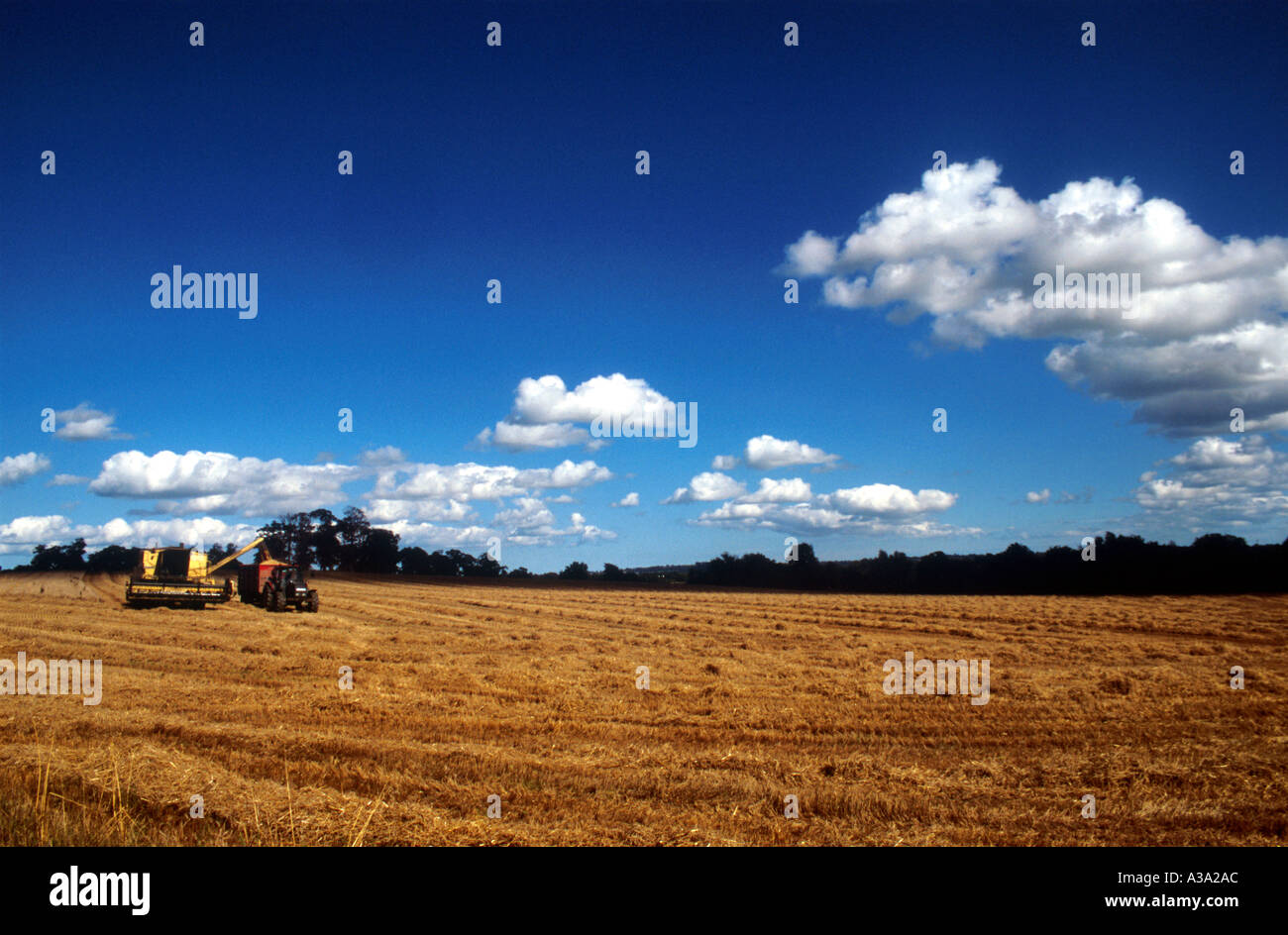 May 02 2002 Trim County Meath IRELAND A combine harvester at work in a ...