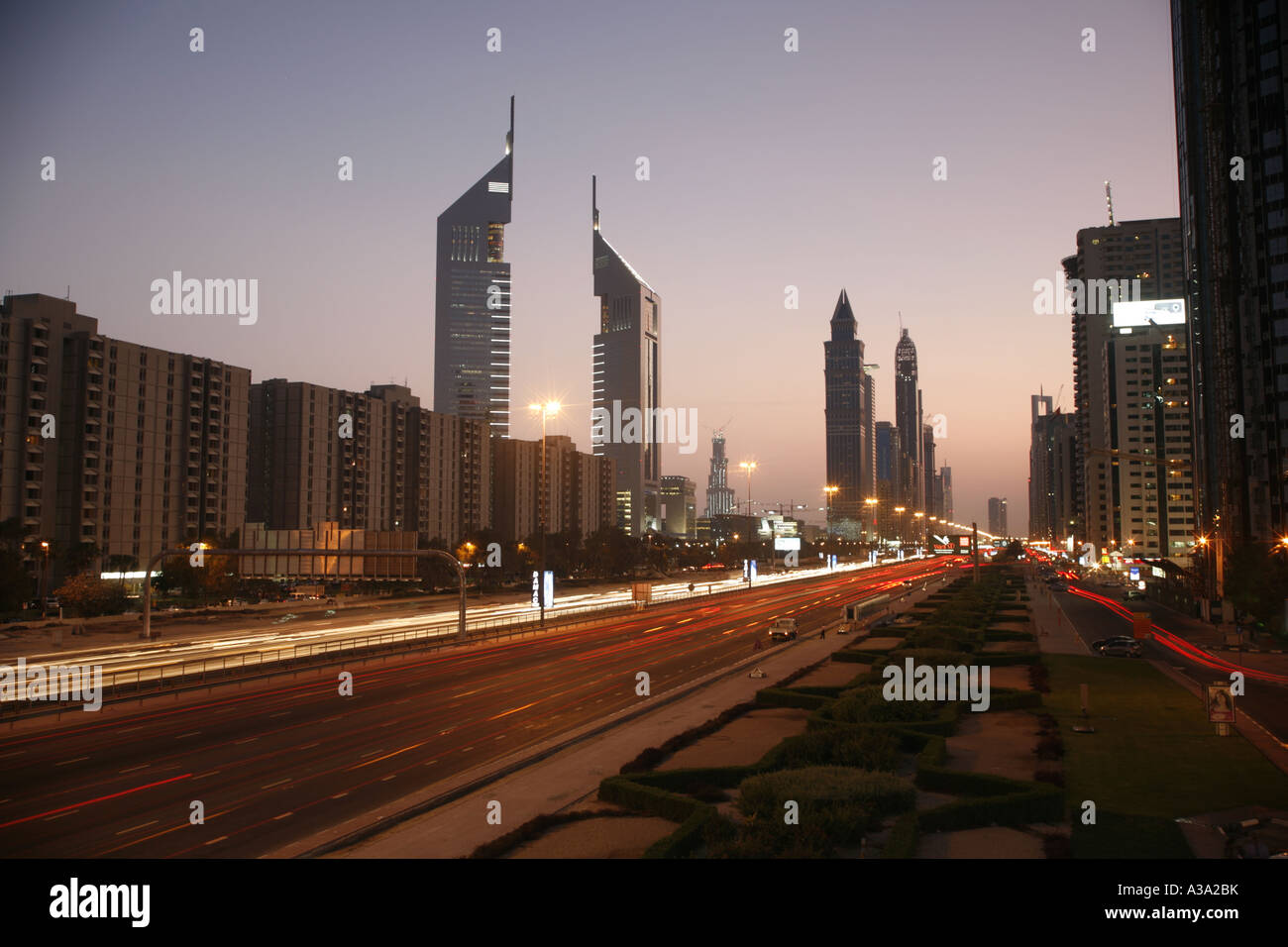 Sheikh Zayed road in Dubai Stock Photo - Alamy