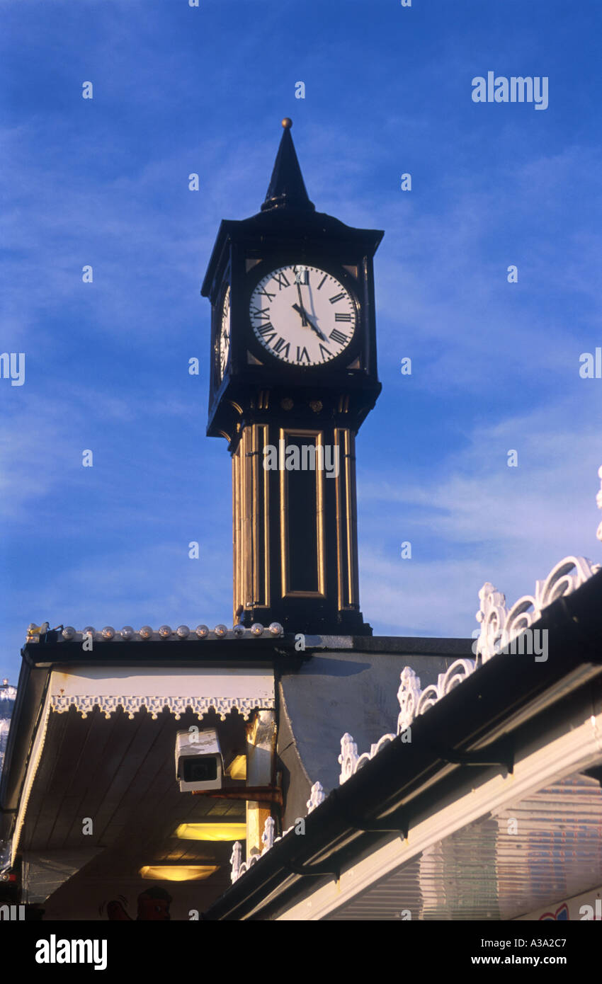 March 1th 2002 Brighton Beach Brighton England The clock tower on ...