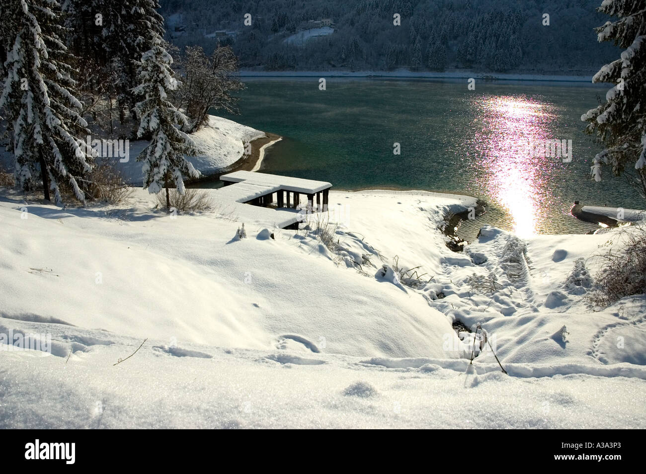 Barcis lake - region of friuli venezia giulia - pordenone - italy Stock ...
