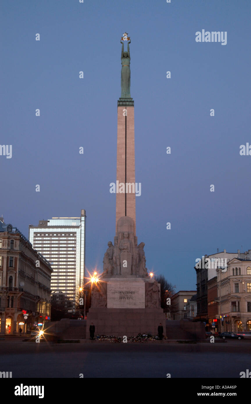 Freedom monument in Riga, Latvia Stock Photo - Alamy