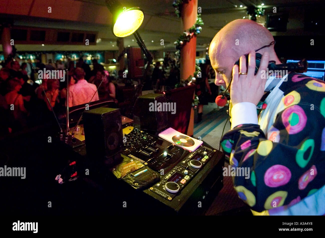 DJ and dancers Stock Photo - Alamy