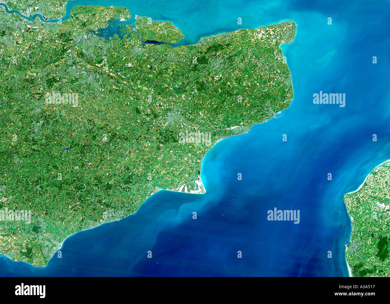 English channel satellite image hi-res stock photography and images - Alamy