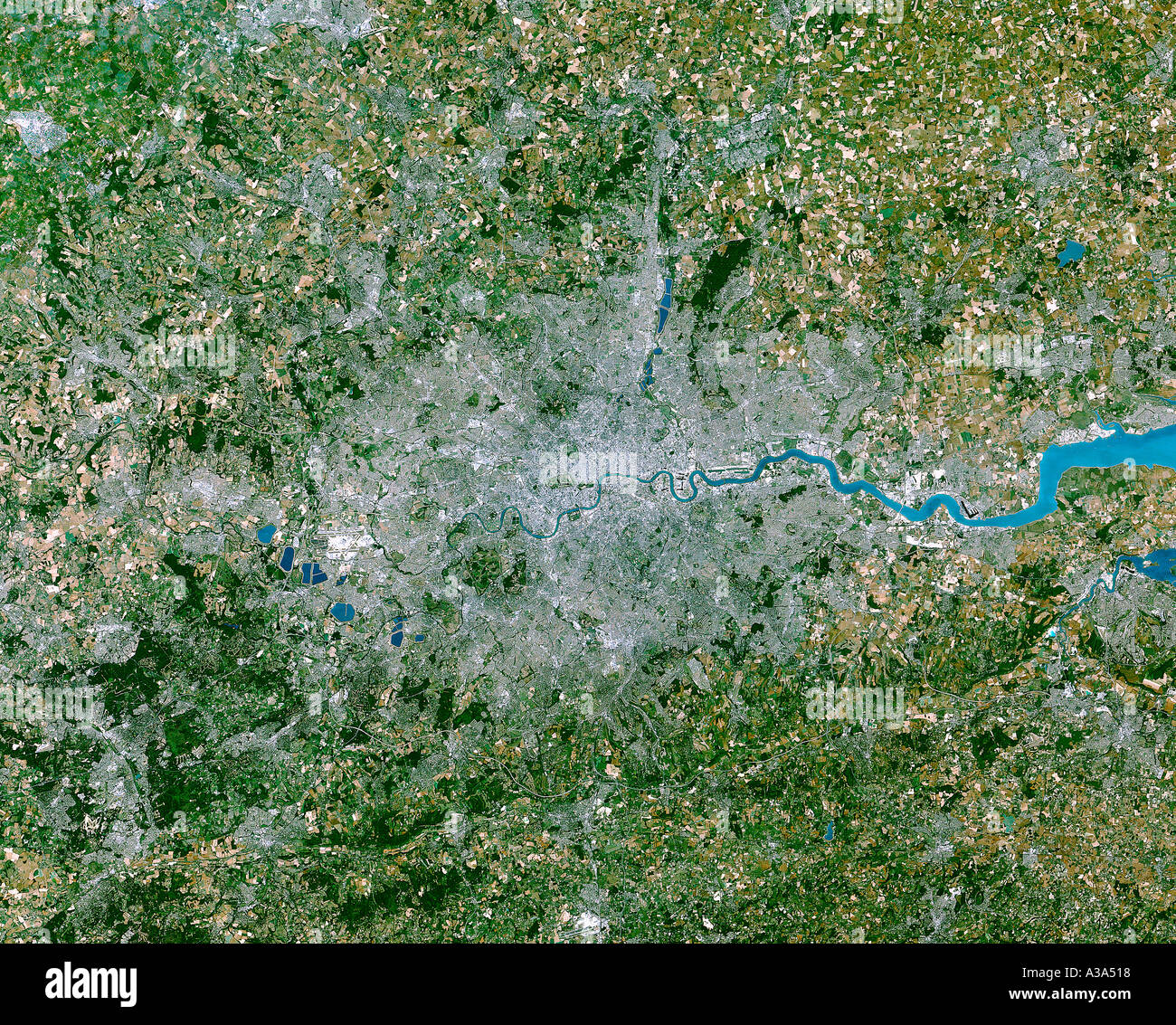 satellite image london england UK Stock Photo - Alamy