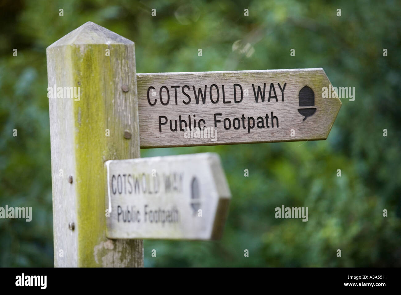 Cotswold Way finger post Gloucestershire Stock Photo - Alamy