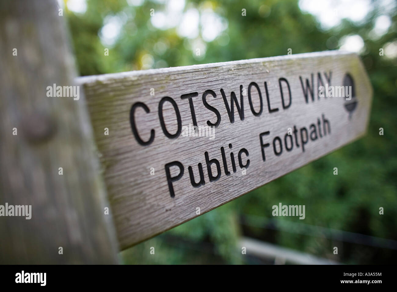 Cotswold Way finger post Gloucestershire Stock Photo - Alamy