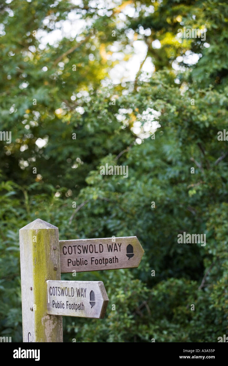Cotswold Way finger post Gloucestershire Stock Photo - Alamy