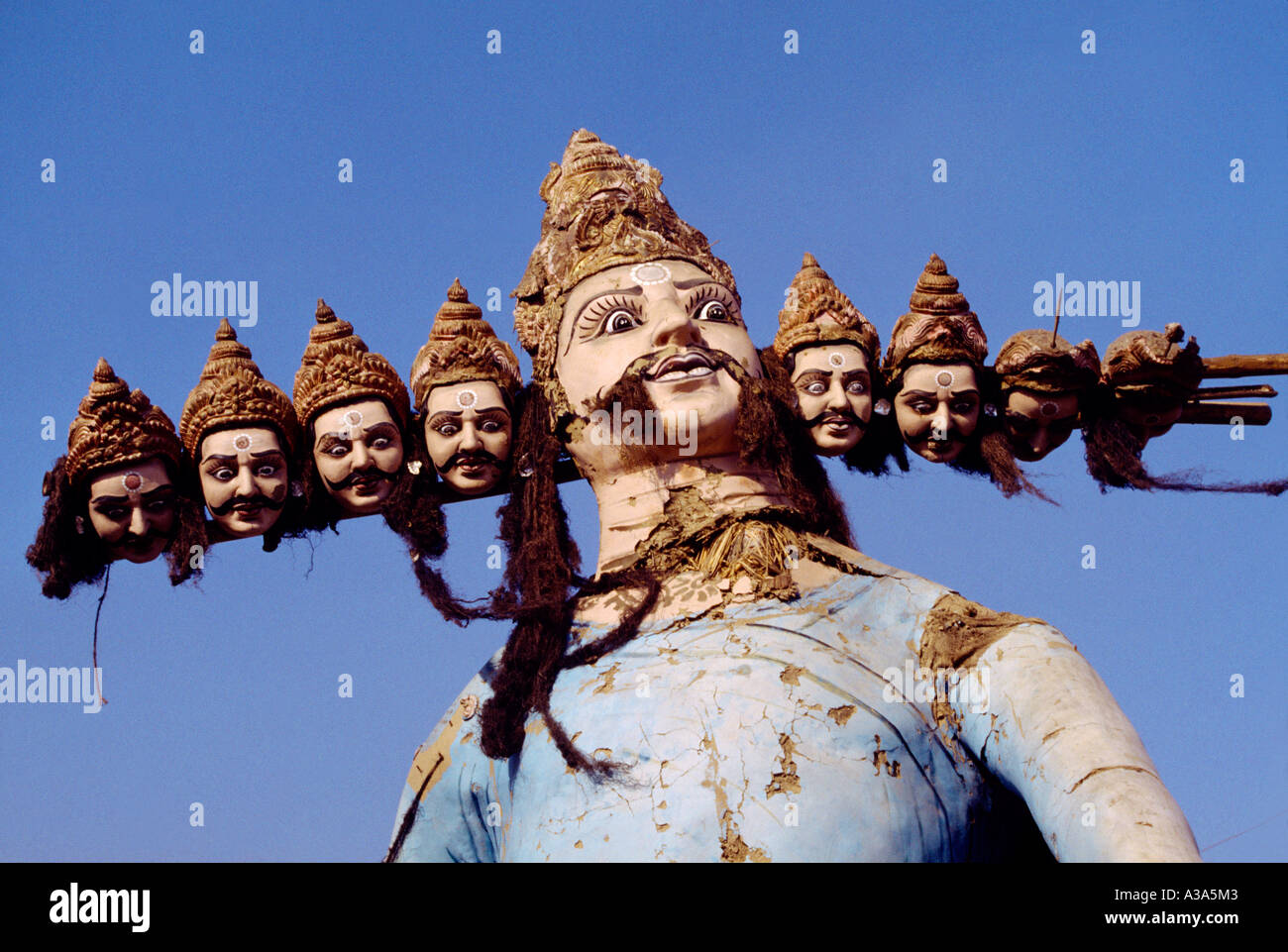 Bengal India Farm Ravana God Figure In Haystack Stock Photo - Alamy