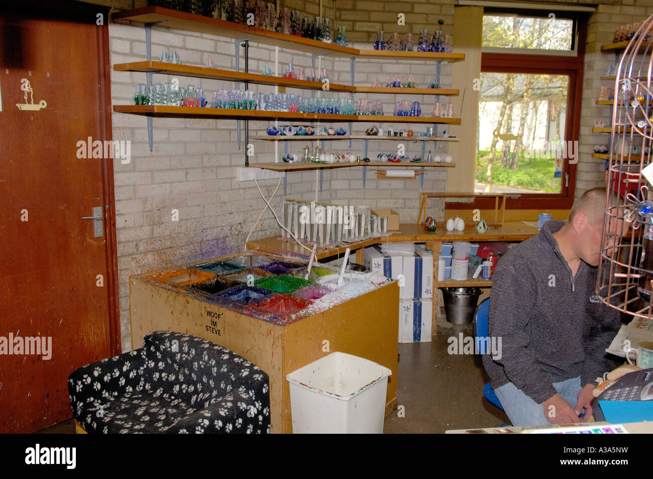 Inside the Candle Studio Corris Craft Centre North West Wales Stock ...