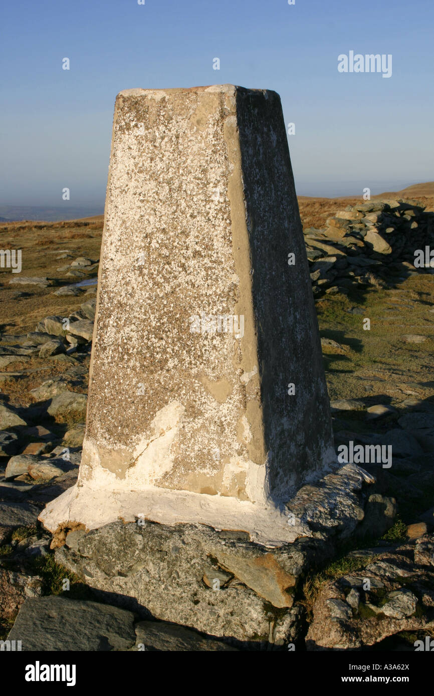 High Street's summit trig pillar, High Street range, Lake District ...