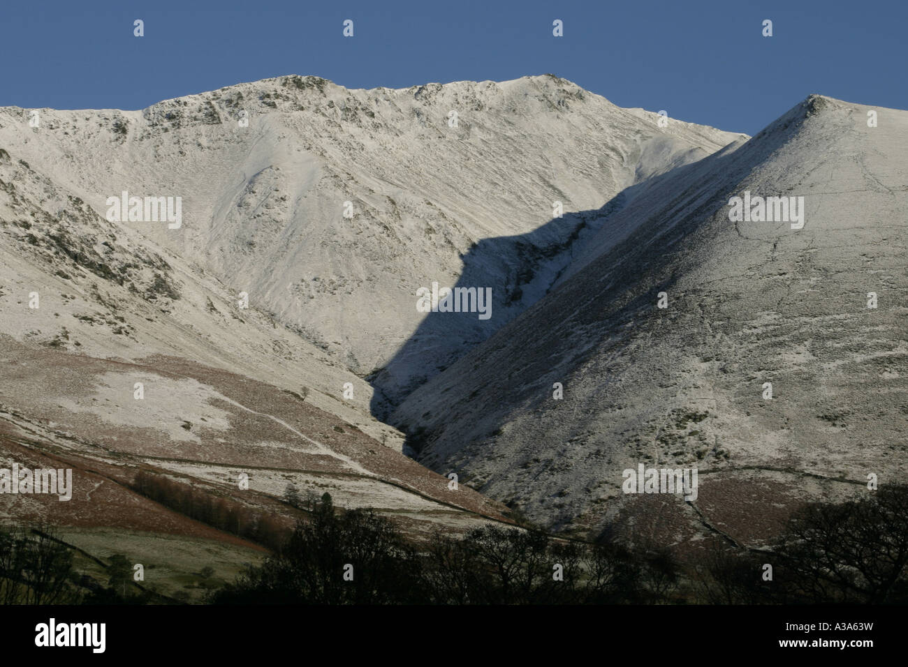Looking up to Gategill Fell Top on Blencathra, Lake District, Cumbria ...