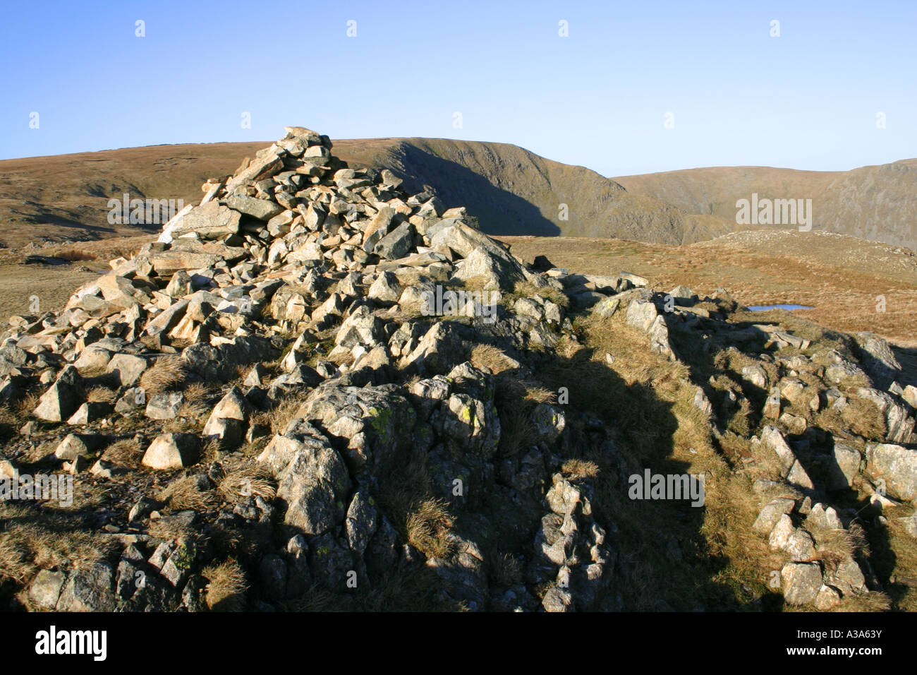 Mardale Ill Bell's summit with High Street behind, High Street range ...