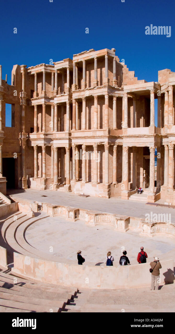 The Roman theatre at Sabratha Libya Stock Photo - Alamy