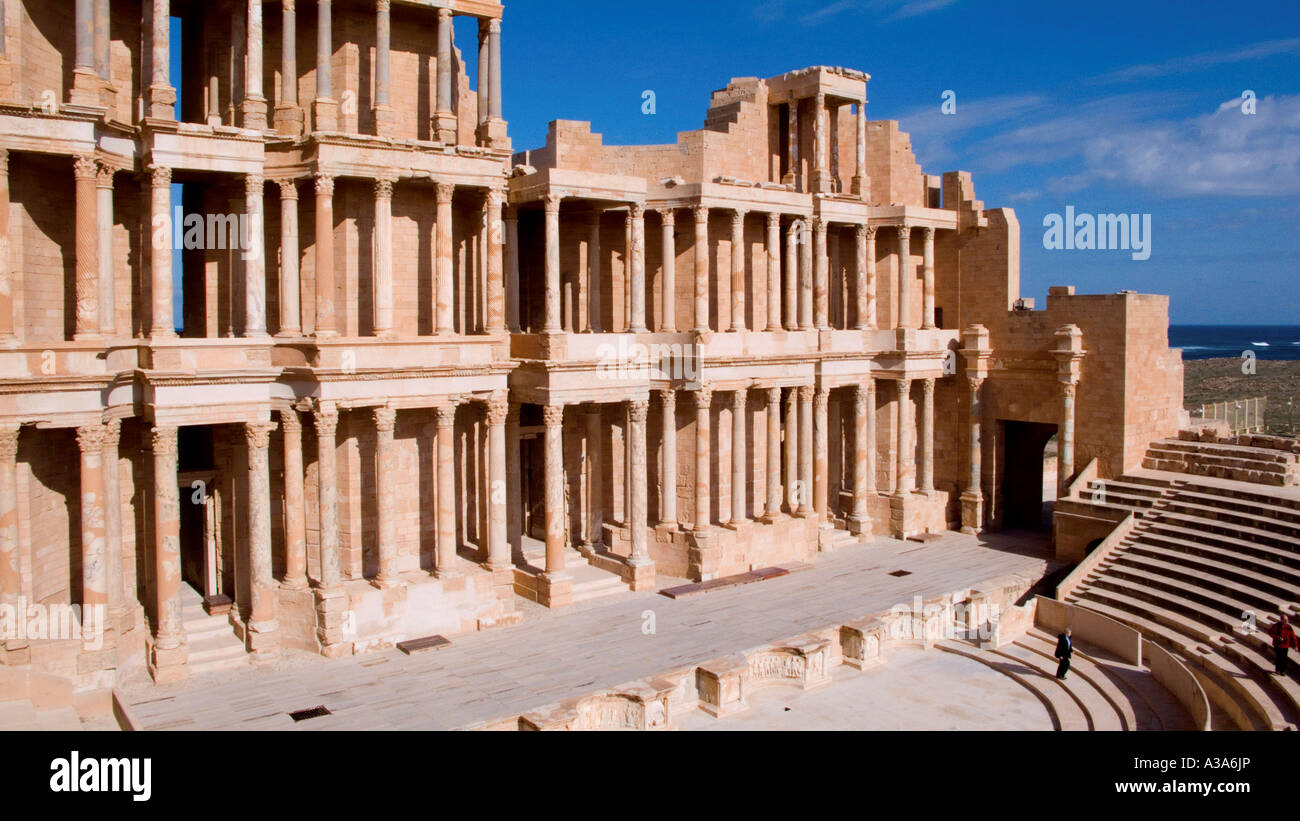 The Roman theatre at Sabratha Libya Stock Photo - Alamy