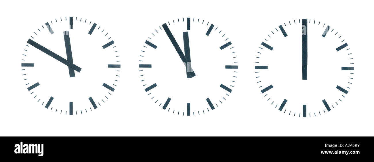 clock showing five to twelve Stock Photo - Alamy