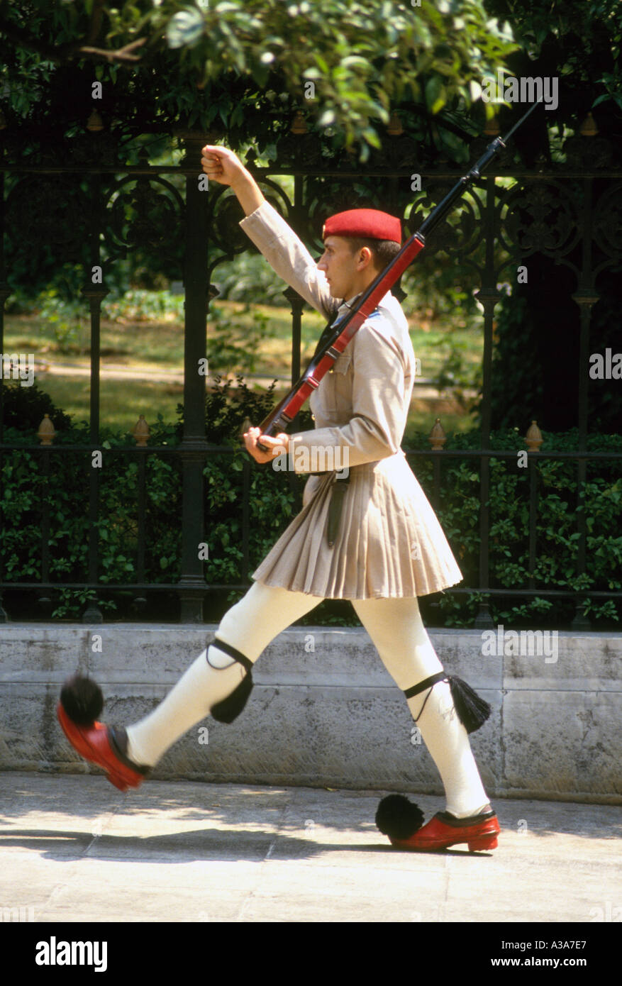 Traditional soldier on guard Athens Stock Photo - Alamy
