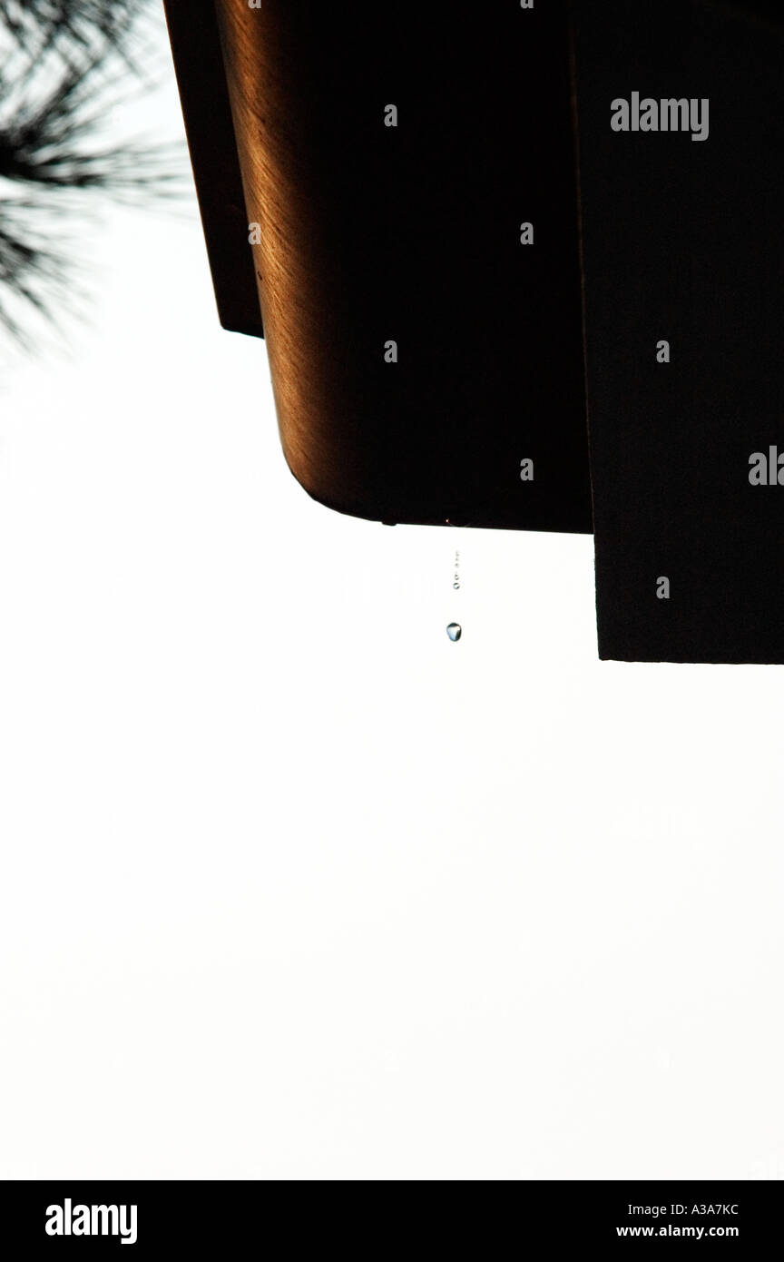 water drop down from roof gutter - Pordenone- region of friuli venezia ...