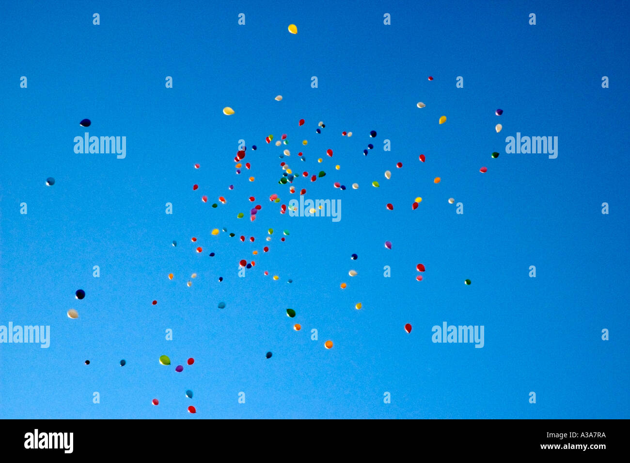 balloons fly in the sky Stock Photo - Alamy