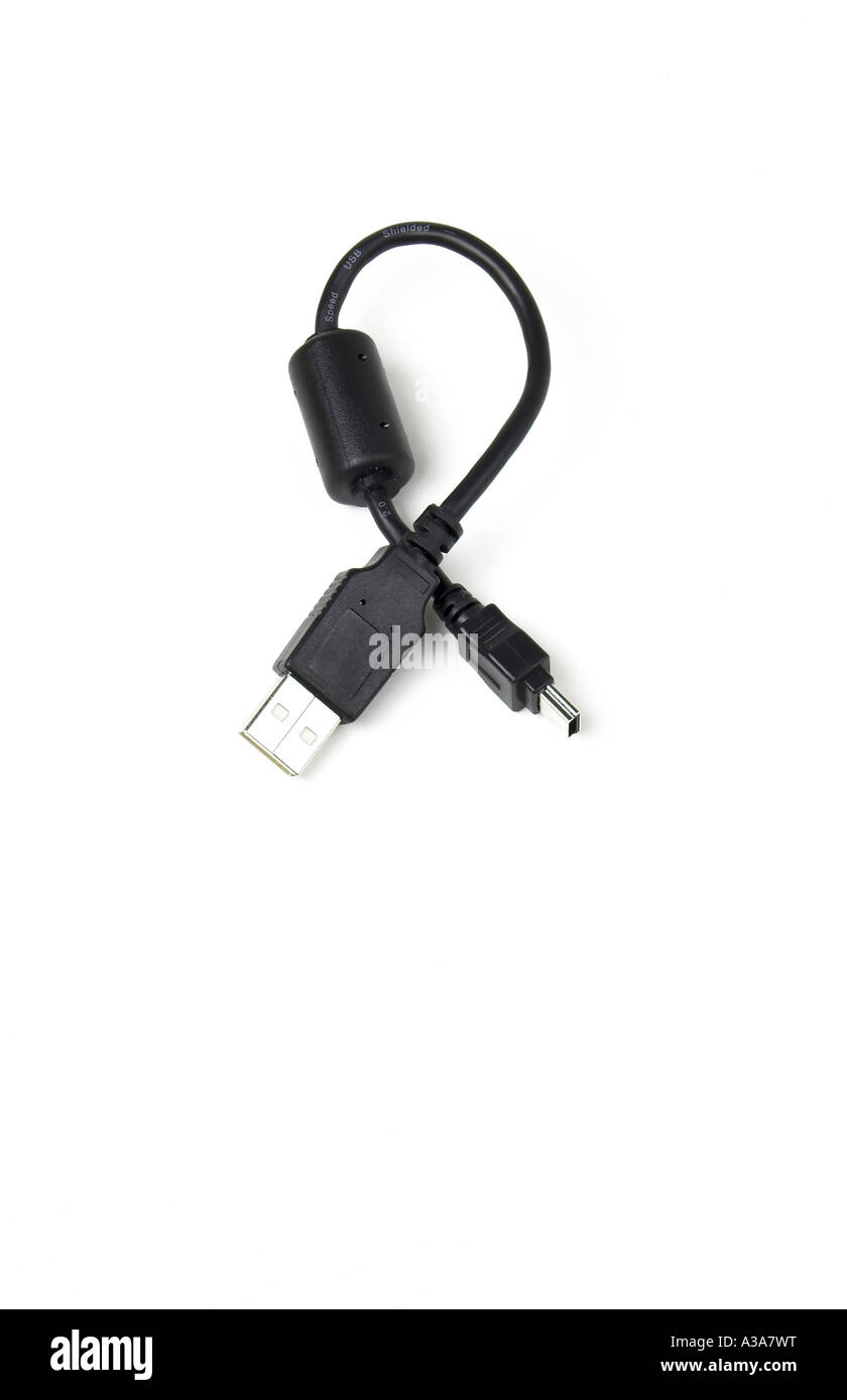 Usb cable campaign twist Stock Photo - Alamy