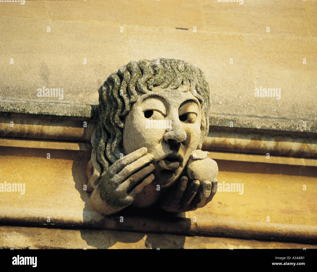 Gargoyle stone carved head grotesque Stock Photo - Alamy