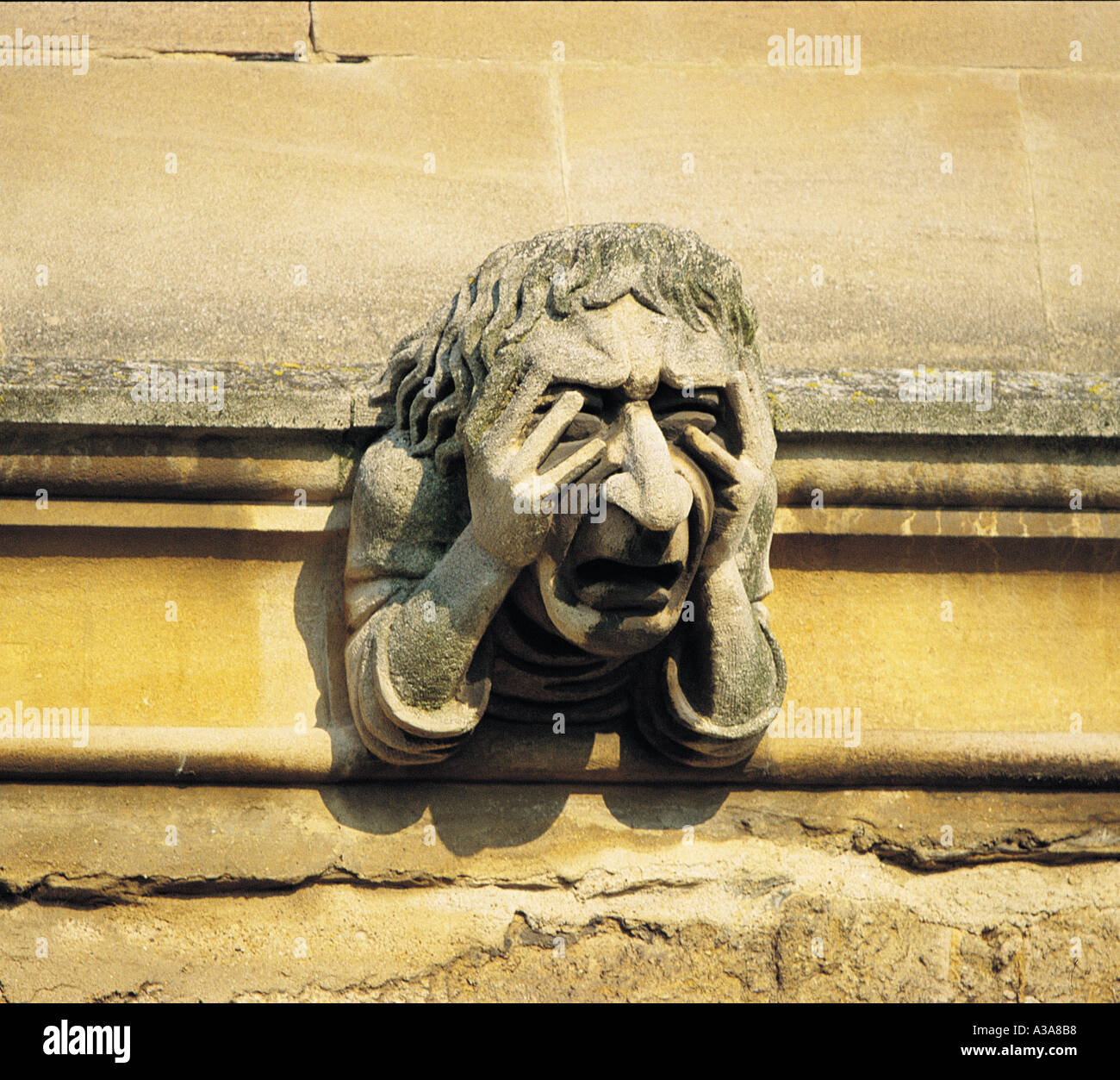 Gargoyle stone carved head grotesque Stock Photo - Alamy