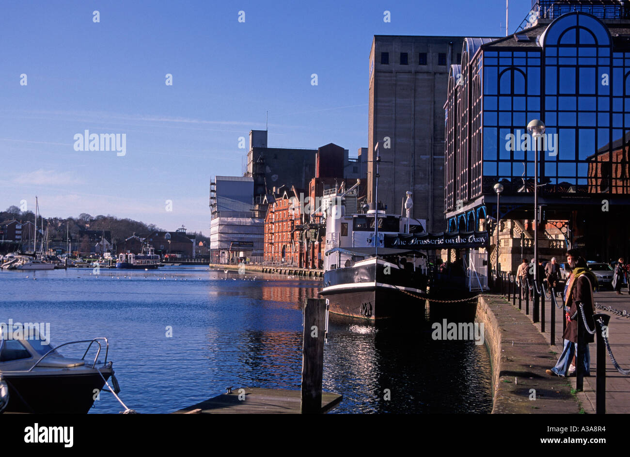 Ipswich Wet Dock urban redevelopment project Suffolk England Stock ...