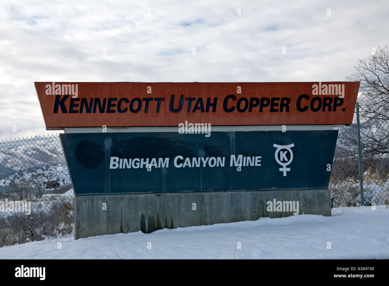 Kennecott sign main entrance Utah Stock Photo - Alamy