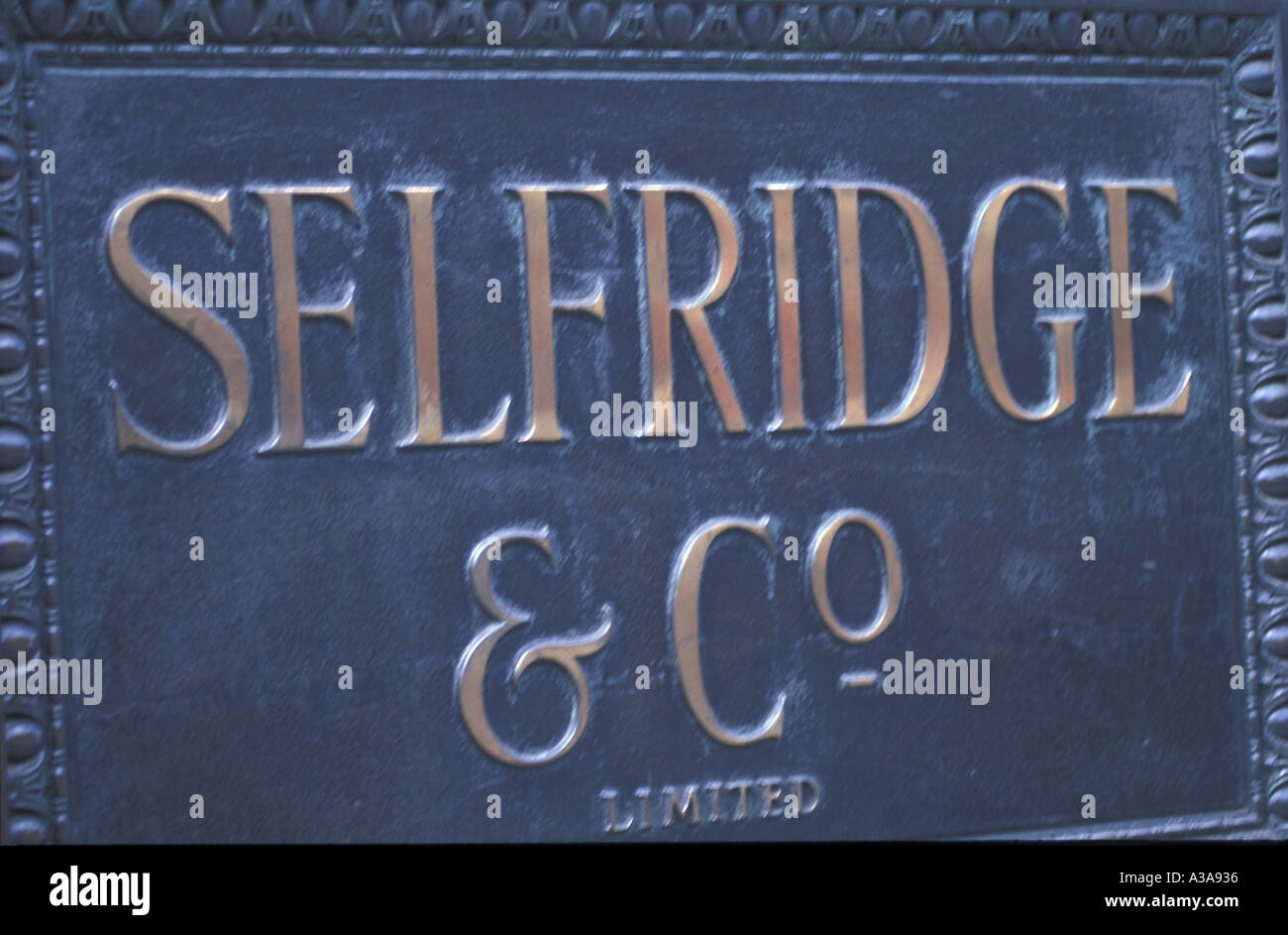 Sign Selfridges London England Stock Photo - Alamy