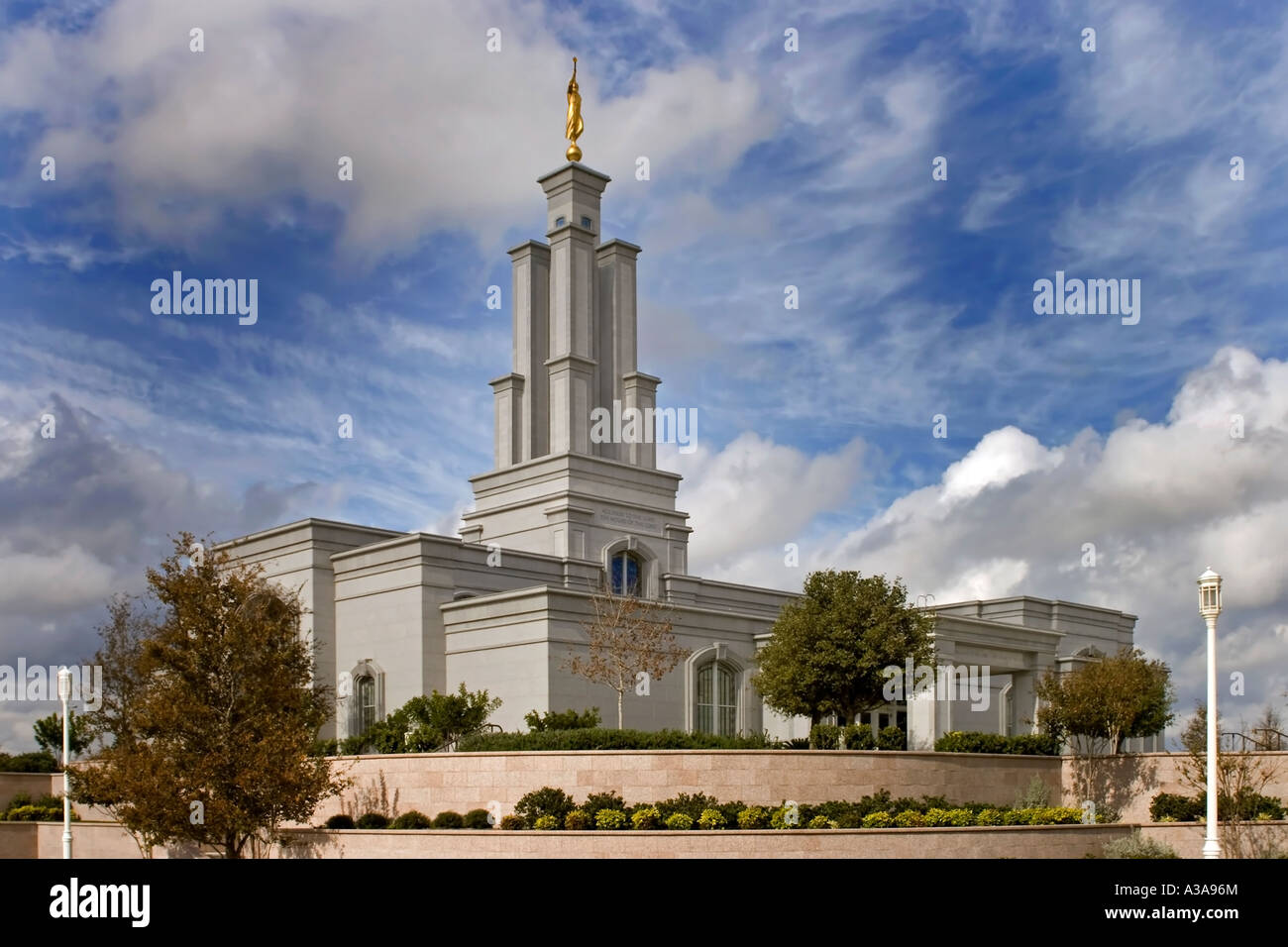 San Antonio Temple corner Stock Photo - Alamy