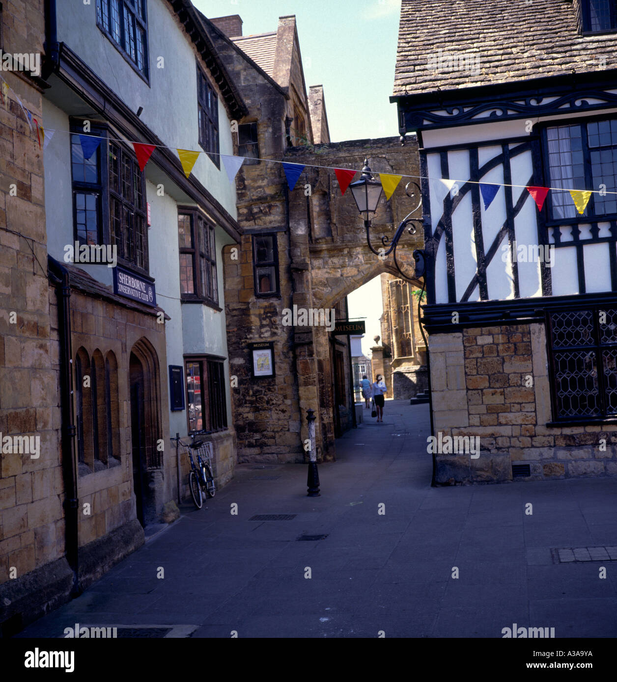 Timber framed Tudor buildings Sherborne Dorset England Stock Photo - Alamy