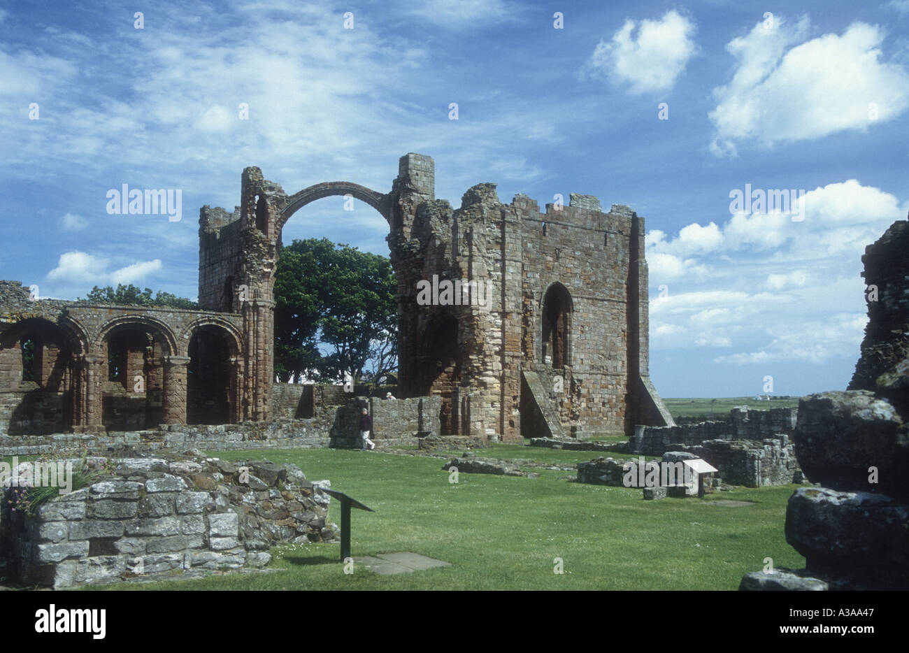 Lindisfarne Priory Holy Island Northumberland England Stock Photo - Alamy