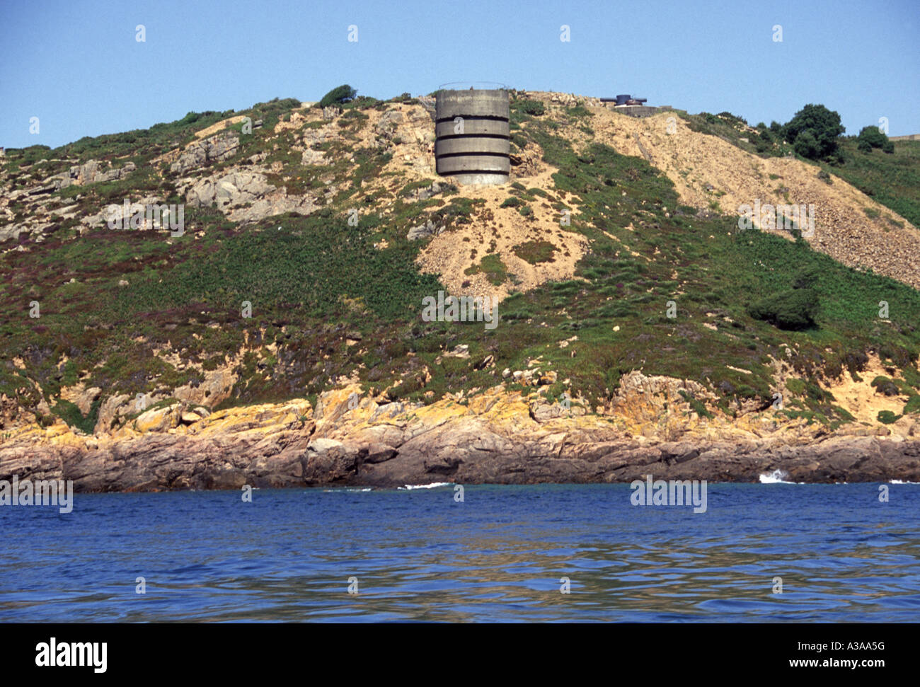 German observation tower, Noirmont, Jersey Channel Islands Stock Photo ...
