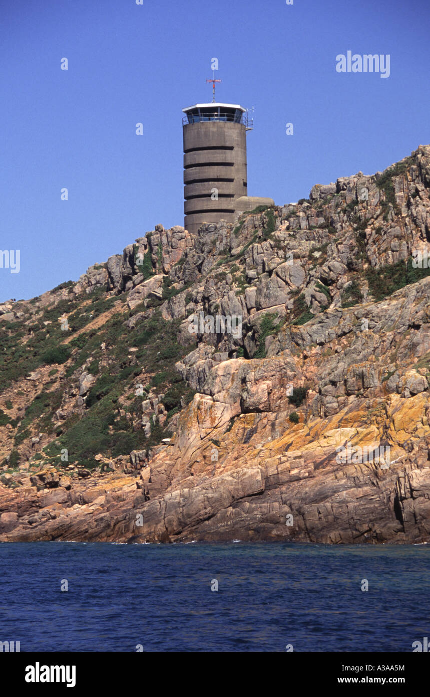 German observation tower, now a coastguard station, Corbiere, Jersey ...