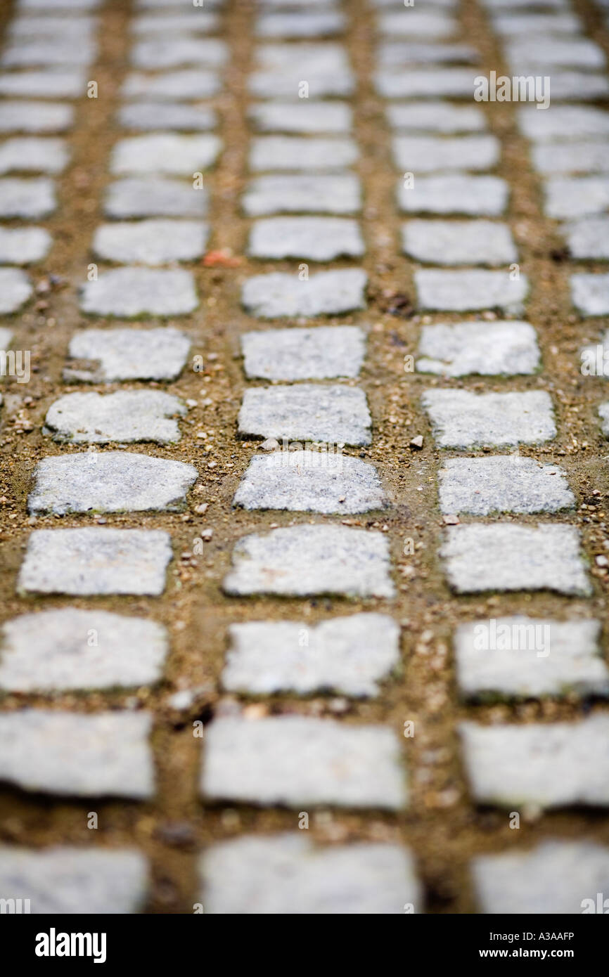 Abstract of a cobbled path Stock Photo - Alamy