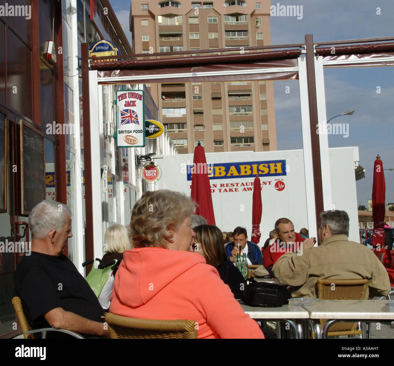 British cafe benidorm spain hi-res stock photography and images - Alamy