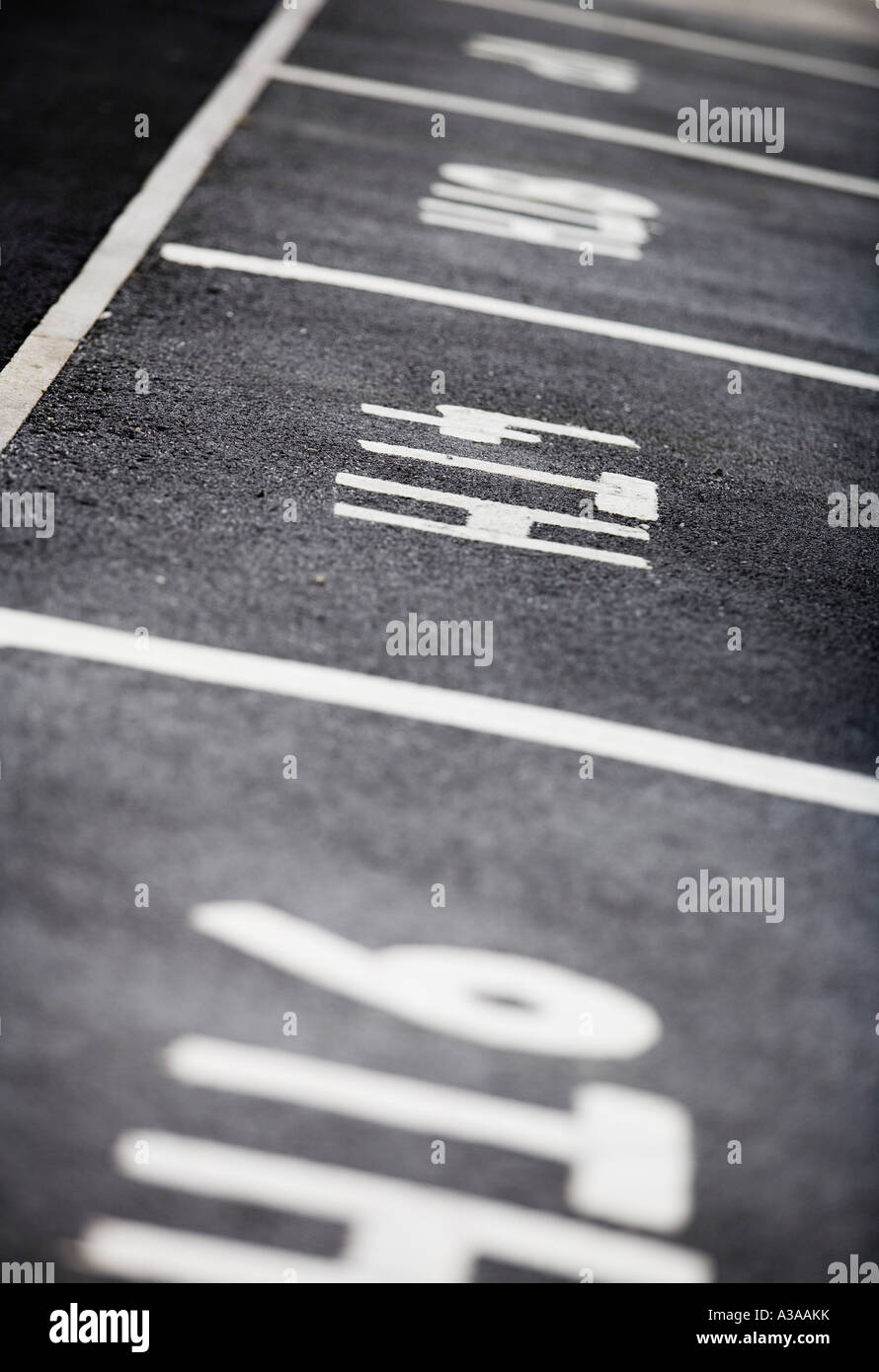 abstract of private parking spaces Stock Photo - Alamy