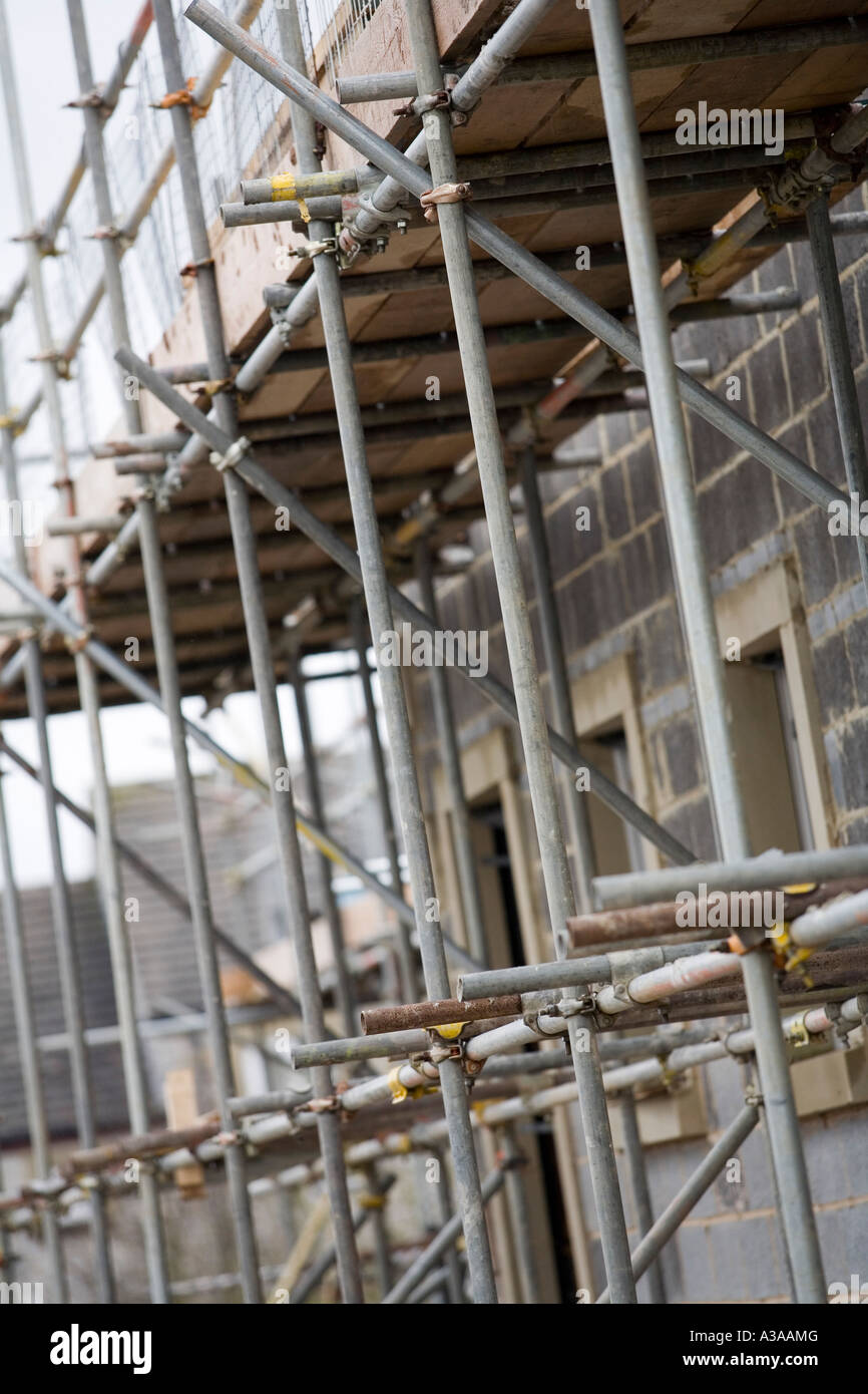 Abstract of scaffolding on a building site, UK Stock Photo - Alamy