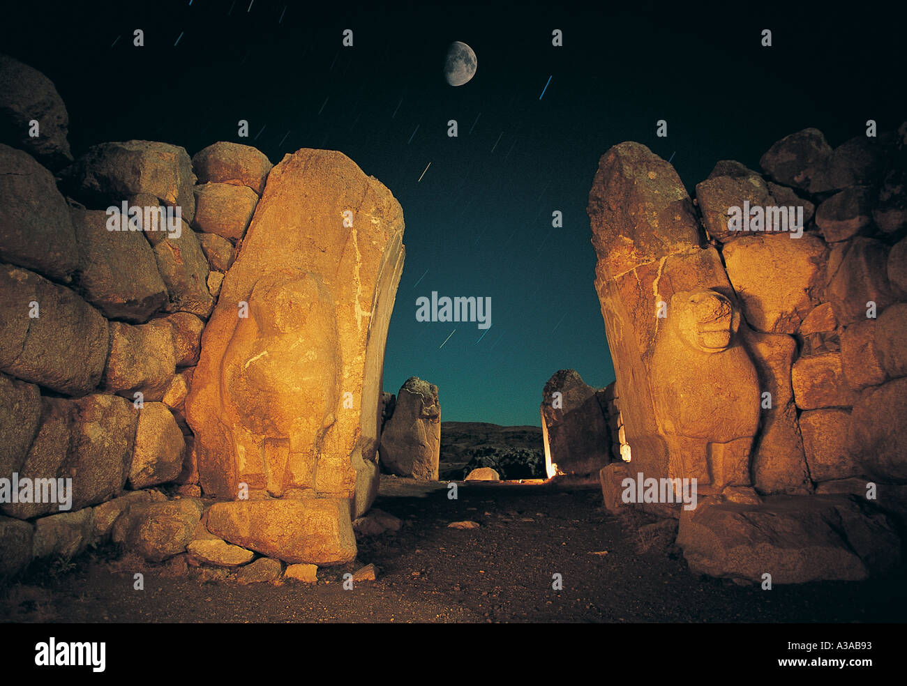 Hattusas city gate Hittites Turkey Stock Photo - Alamy