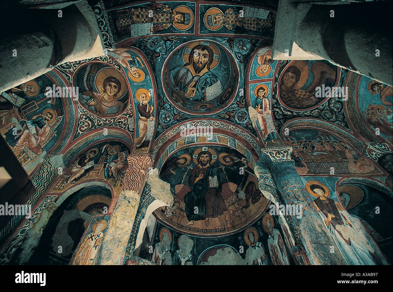 Early Christian Cave Church in Cappadocia Goreme Turkey Stock Photo - Alamy