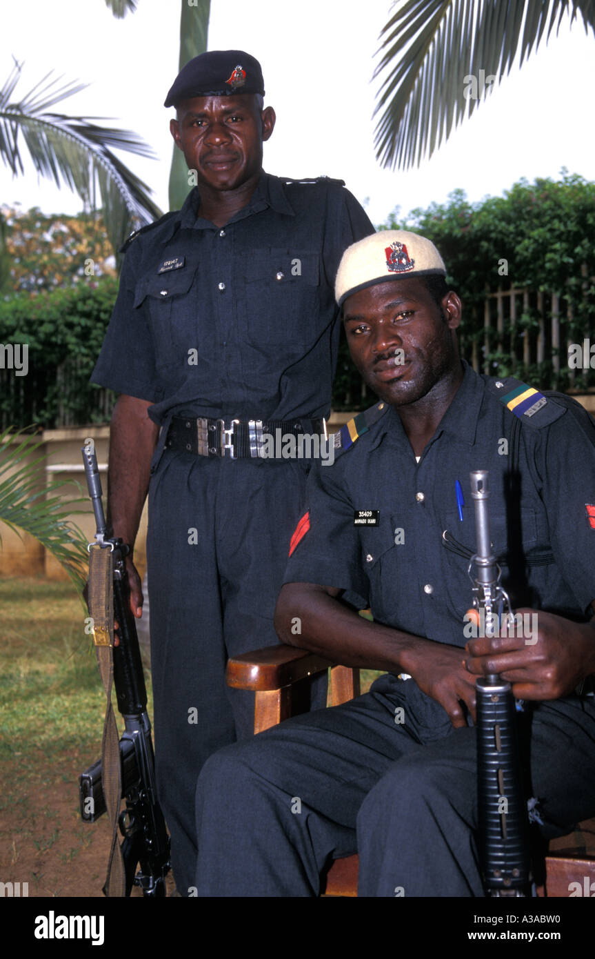Bank security guards, Lagos, Nigeria Stock Photo - Alamy