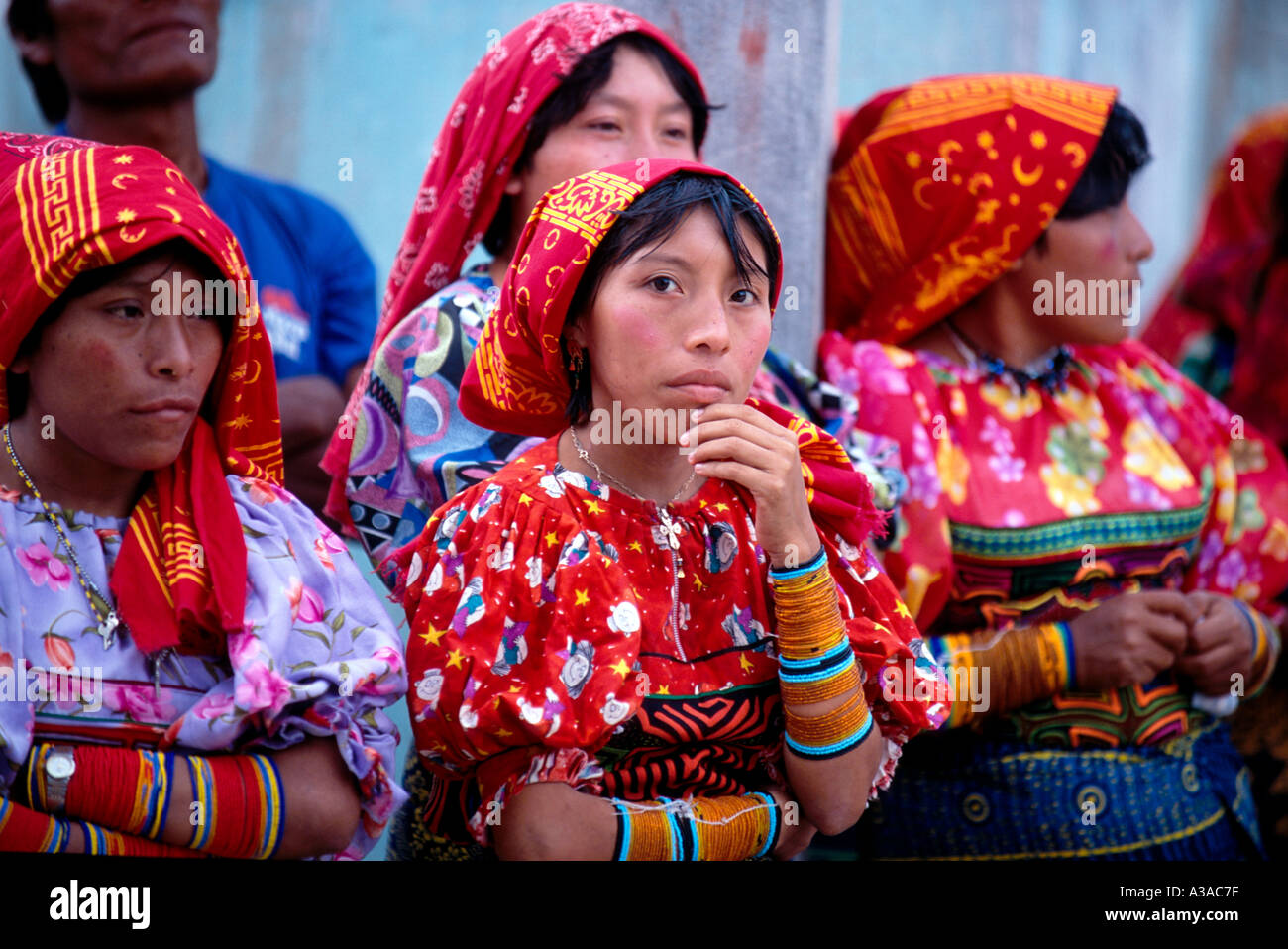 Colorful Kuna Native Indigenous Tribes from San Blas Panama Stock Photo ...