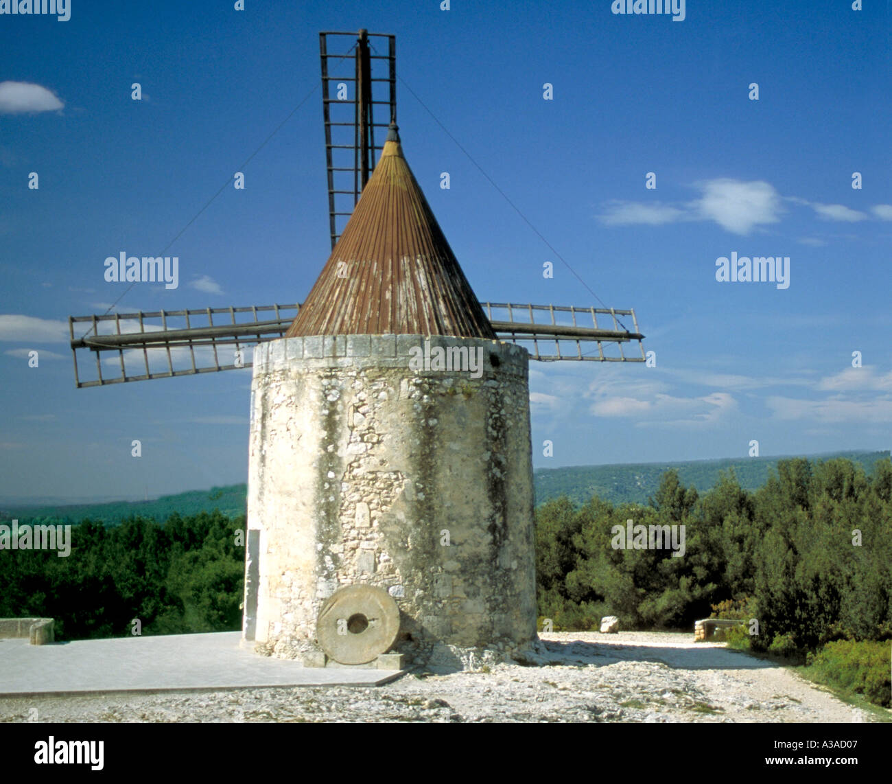 Windmill Fontvieille Provence France Stock Photo - Alamy