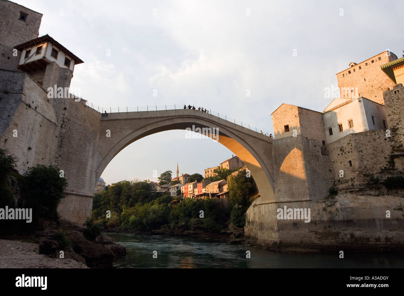 The Balkans Bosnia Mostar Late Afternoon Light on Stari Most Peace ...