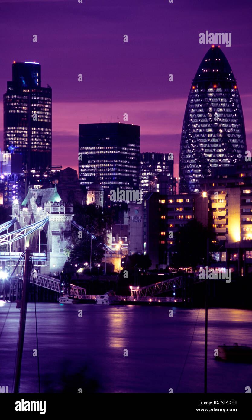 England City of London skyline at dusk vertical format Stock Photo - Alamy