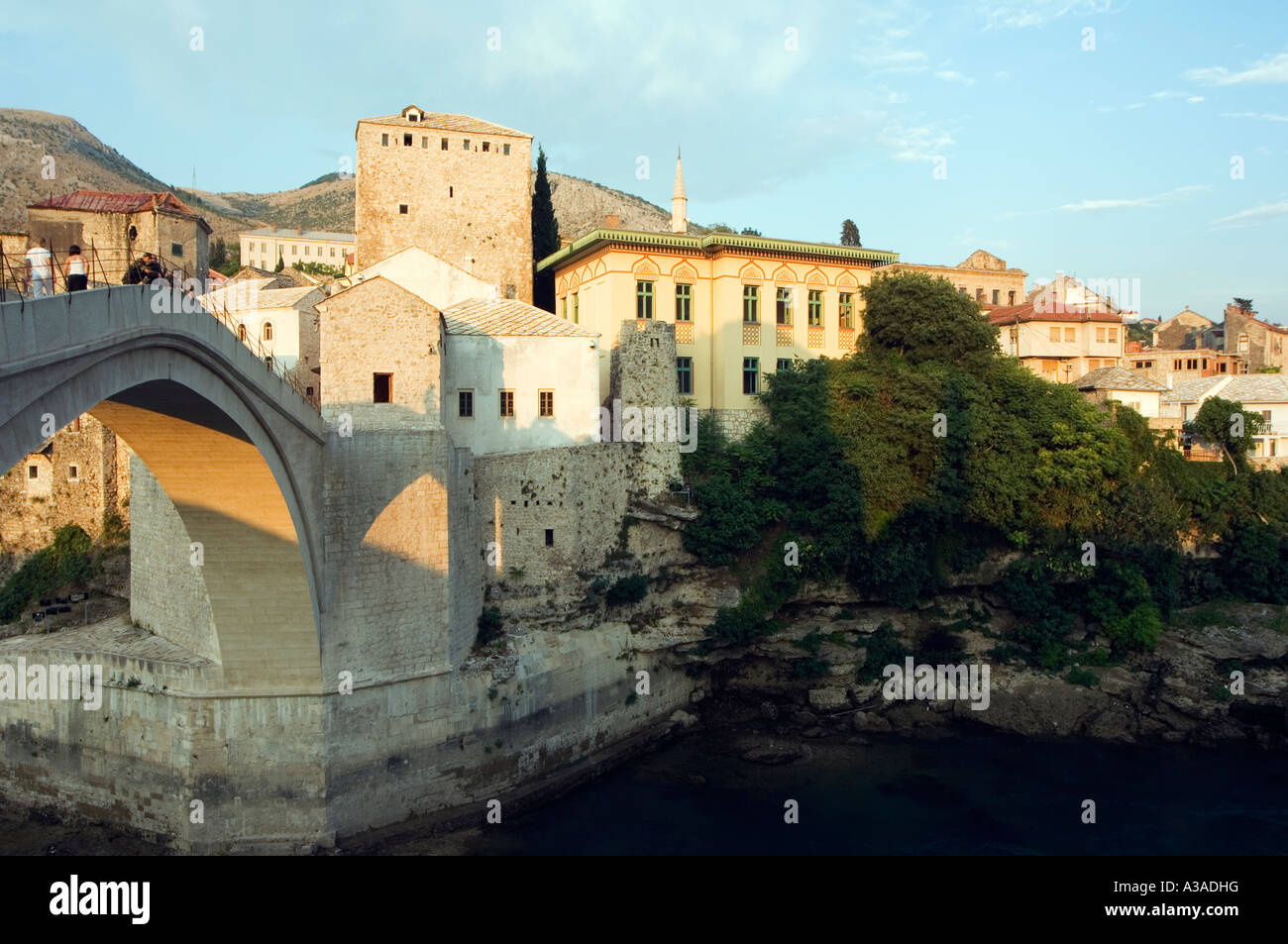The Balkans Bosnia Mostar Late Afternoon Light on Stari Most Peace ...