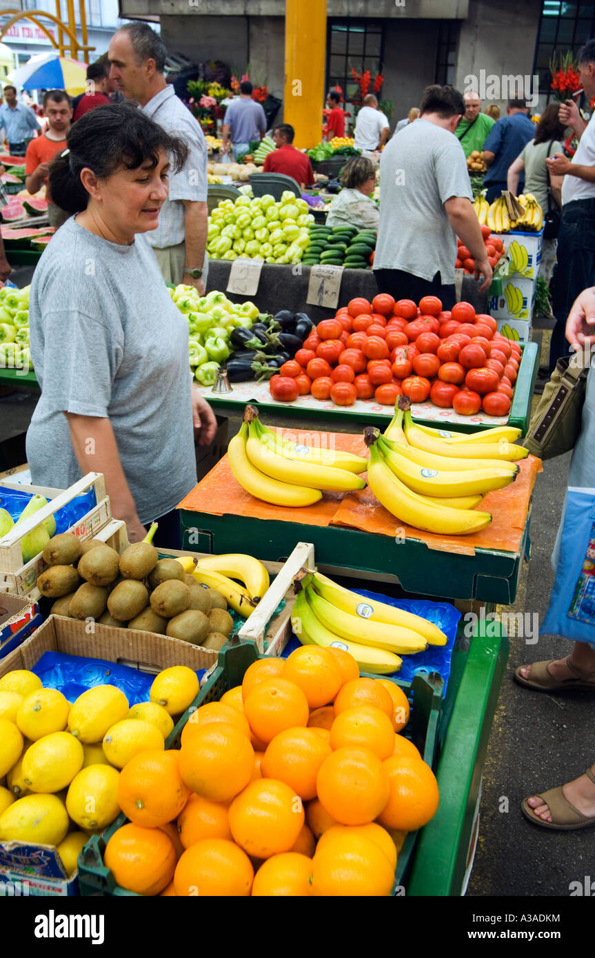 The Balkans Bosnia Sarajevo Fruit and Vegetable Market Stock Photo - Alamy