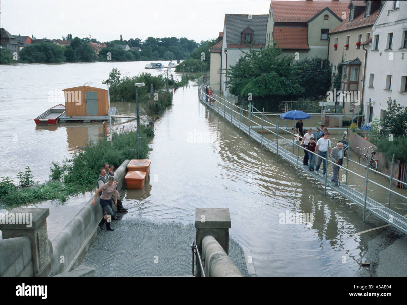 inundation the flood in Regensburg Stock Photo - Alamy