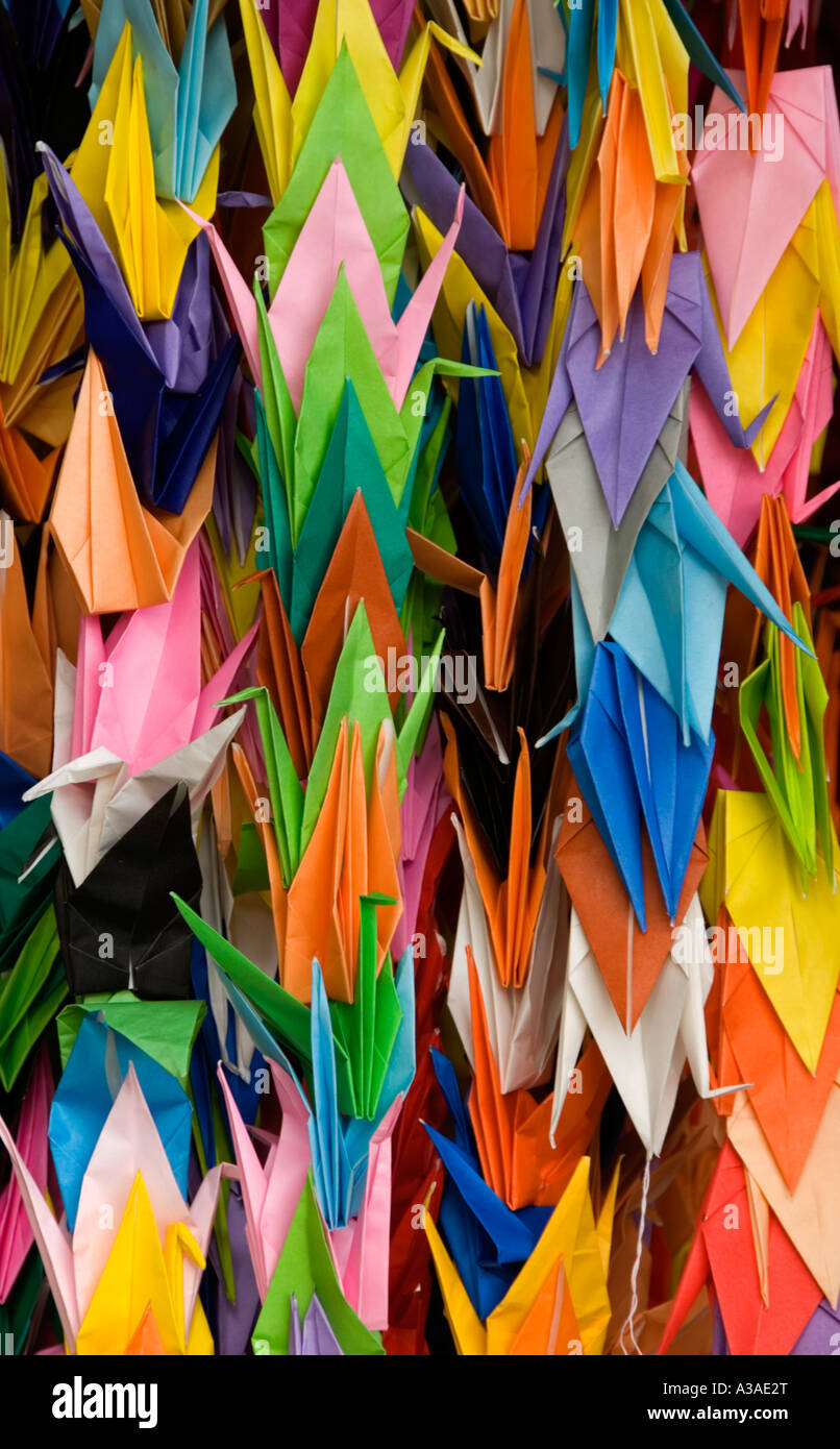 Paper cranes Hiroshima Japan Stock Photo - Alamy